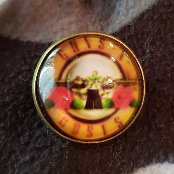 Jewelry | Guns N Roses Band Logo Glass Cabochon Pin | Poshmark